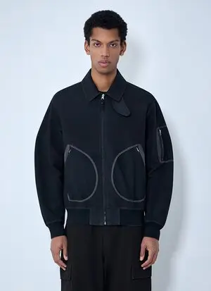MASSIMO OSTI STUDIO Zip-up Bomber Jacket - Black