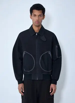 MASSIMO OSTI STUDIO Zip-up Bomber Jacket - Black