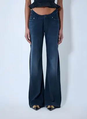 Balenciaga Curved Waist Jeans - Navy