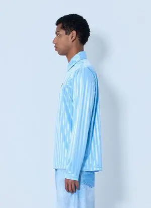 METALWOOD Striped Long Sleeve Polo Shirt