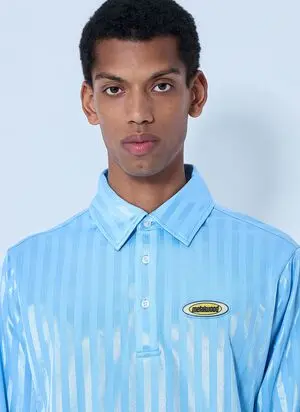 METALWOOD Striped Long Sleeve Polo Shirt