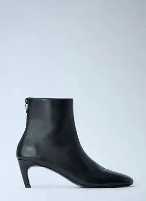 TOTEME Soft Nappa Ankle Boots - Black