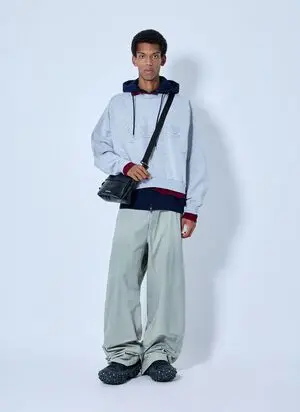 Balenciaga Layered Hoodie With Embroidered Logo