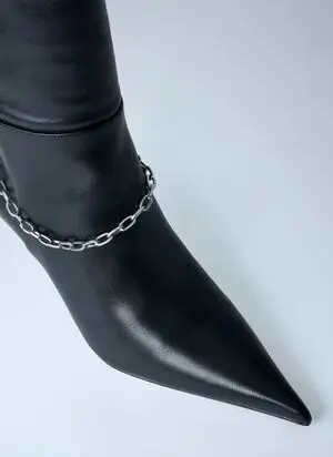 Alexander Wang Chain Detail Knee-high Leather Boots