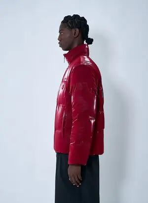 MONCLER X A$AP ROCKY Reversible Throttle Short Down Jacket - Red