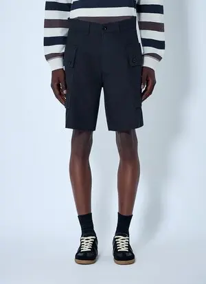 MARGARET HOWELL Utility Cargo Shorts - Black