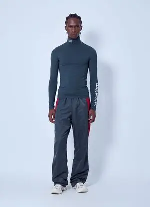 Lacoste Runway High Neck Printed Stretch T-shirt