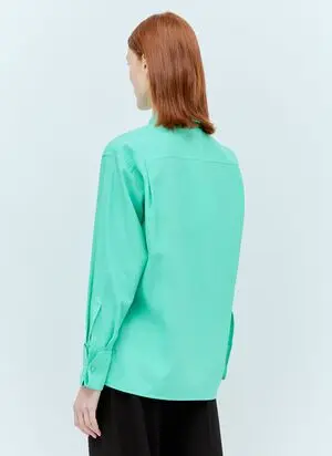 Max Mara Flap Pockets Silk Shirt - Green