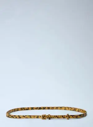 Dries Van Noten Patterned Leather Belt - Yellow