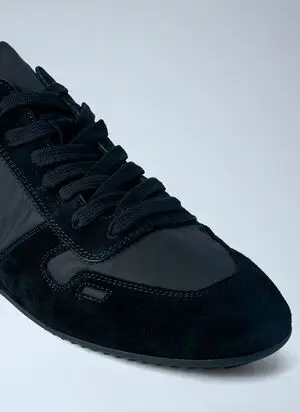 Rick Owens Minimal Suede-trimmed Sneakers