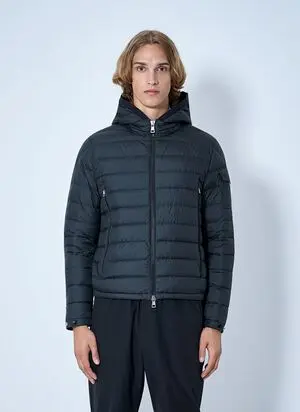 Moncler Galion Hooded Short Down Jacket - Black