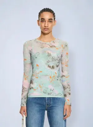 Off-White Light Jersey Storytelling Double Top