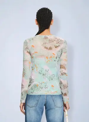 Off-White Light Jersey Storytelling Double Top