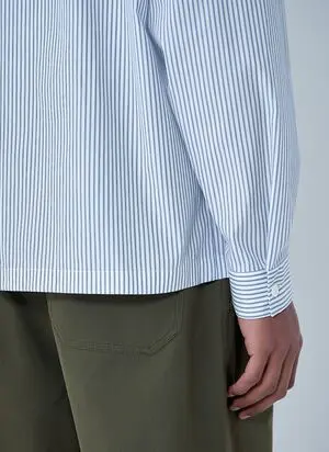 Prada Zip-front Stripe Shirt