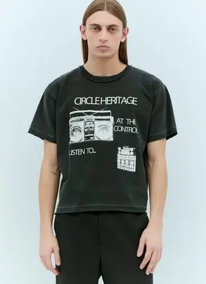 CIRCLE HERITAGE Boombox T-shirt - Black