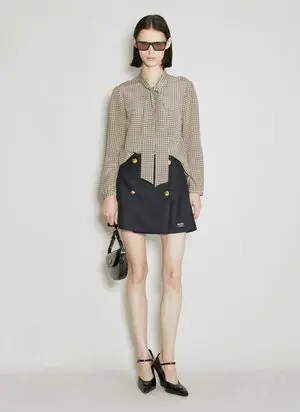 Prada Jacquard Crepe De Chine Shirt