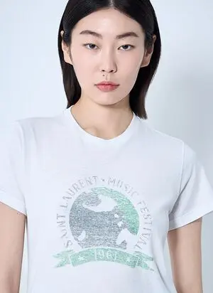 Saint Laurent Logo Motif T-shirt