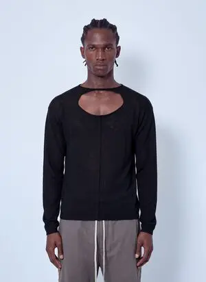 Rick Owens Cut-out Detail Sweater - Black