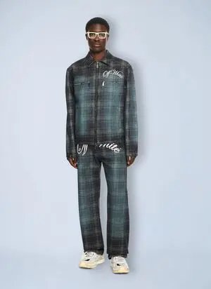 Off-White Check Jacq Slim Relax Jeans