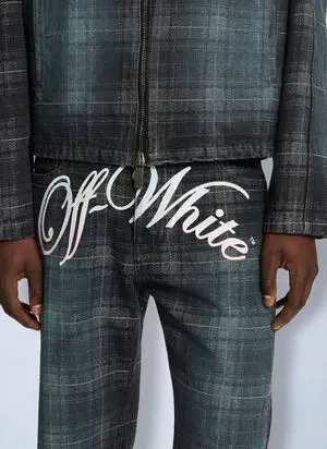 Off-White Check Jacq Slim Relax Jeans