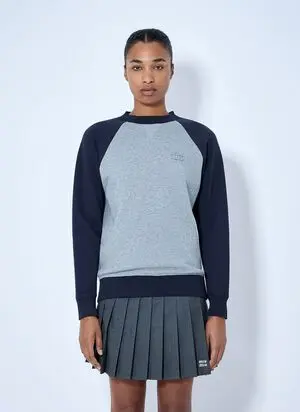 Miu Miu Raglan Sleeve Sweatshirt - Grey