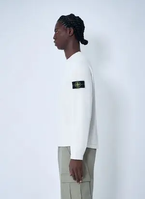 Stone Island Logo Patch Sweatshirt - Ivory
