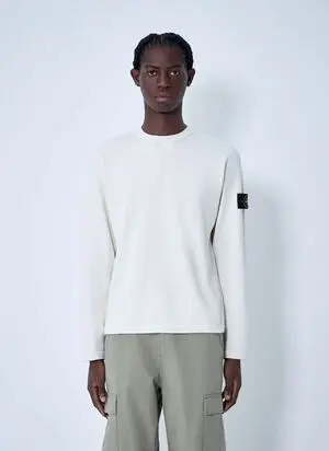 Stone Island Logo Patch Sweatshirt - Ivory