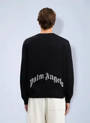 Palm Angels Back Curved Logo Sweater