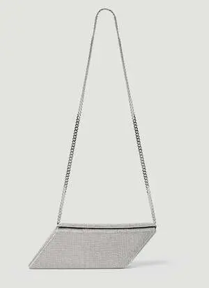 Kara Parallelogram Shoulder Bag - Silver