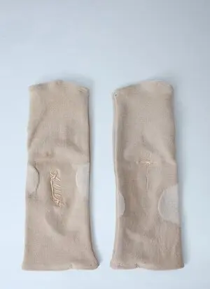 SKIN SERIES Embroidered Wool Socks - Beige