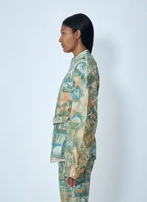 KIKO KOSTADINOV X LEVI'S Printed Carina Belted Jacket