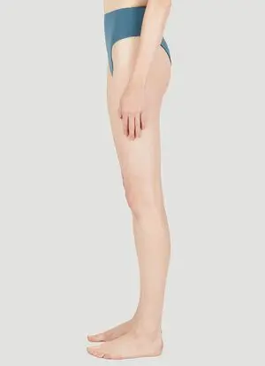 ZIAH 90s High Waisted Bikini Bottoms - Blue