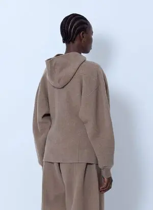 Max Mara Hooded Wool-blend Sweatshirt
