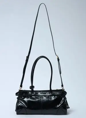 Prada Medium Leather Handbag - Black