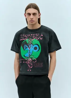 HYSTERIC GLAMOUR X CIRCLE HERITAGE Punk Short-sleeve T-shirt - Black