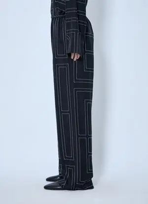 TOTEME Monogram Silk Pj Pants