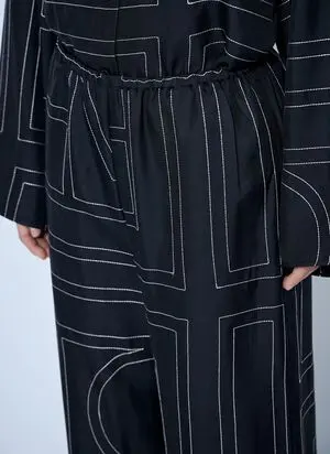 TOTEME Monogram Silk Pj Pants