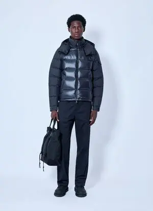 Moncler Maya Hooded Short Down Jacket - Black