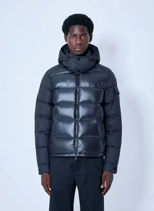 Moncler Maya Hooded Short Down Jacket - Black