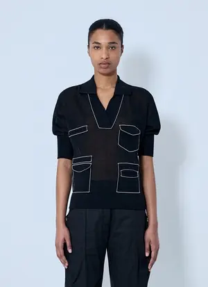 KIKO KOSTADINOV Kreiner Knit Polo - Black