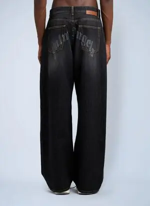 Palm Angels Curved Logo Loose Jeans