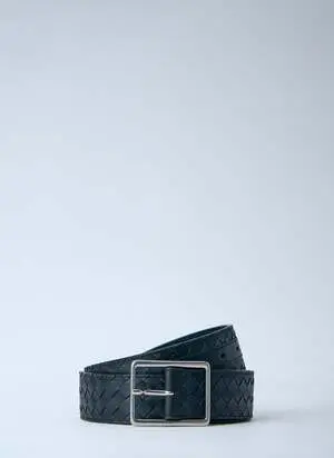 Bottega Veneta Intrecciato Piccolo Belt - Black