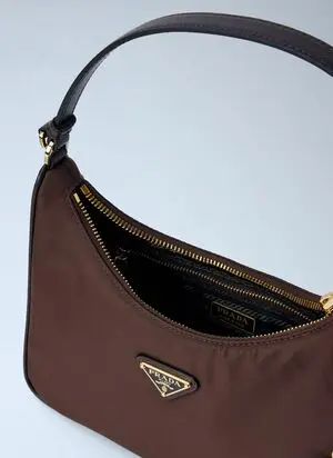 Prada Re-edition 2005 Re-nylon And Saffiano Mini Bag - Brown