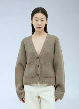Khaite Scarlet Cashmere Cardigan - Beige