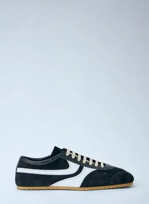 Dries Van Noten Suede Panel Sneakers - Black