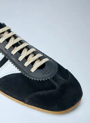 Dries Van Noten Suede Panel Sneakers - Black