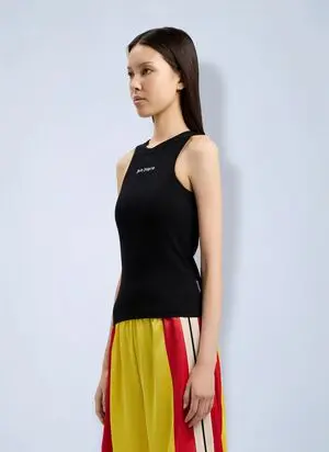 Palm Angels Classic Logo Fitted Tank Top