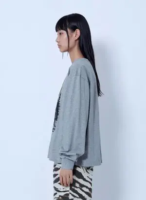 GANNI Basic Cotton Jersey Longsleeve - Grey