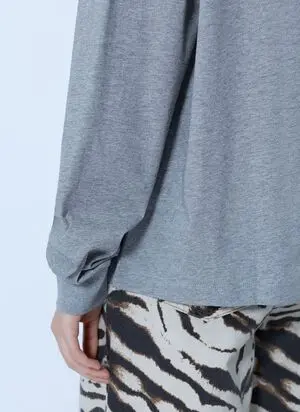 GANNI Basic Cotton Jersey Longsleeve - Grey