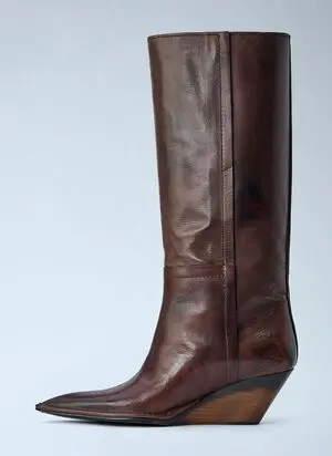 CAPASA MILANO Camperos Knee-high Leather Boots